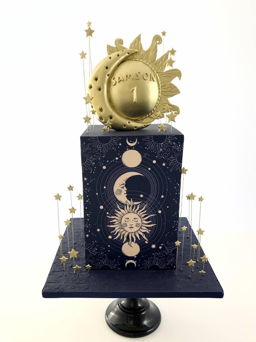Celestial Sun & Moon Cake - Sugarlily Cakes